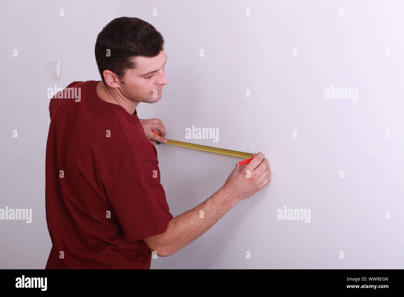 Measuring distance between wall hi-res stock photography and images - Alamy
