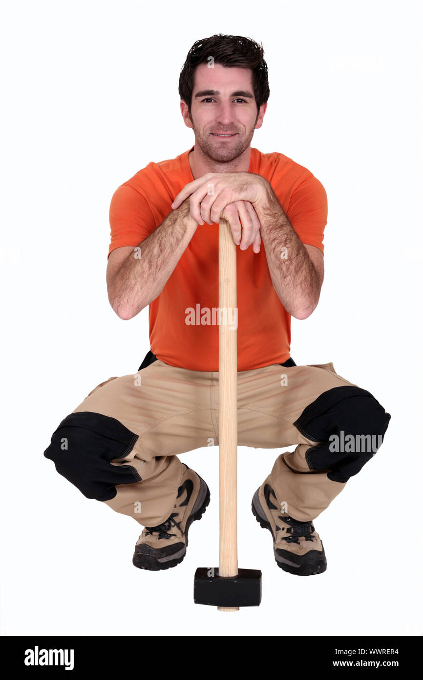 Craftsman with mace Stock Photo - Alamy