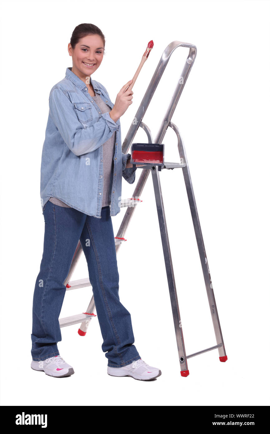 Portrait of a female painter Stock Photo - Alamy