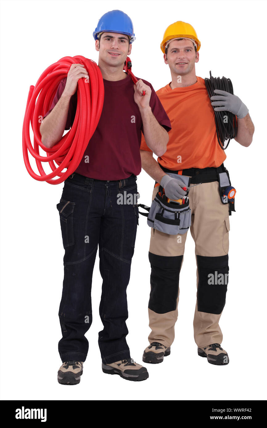 craftsmen posing together Stock Photo - Alamy
