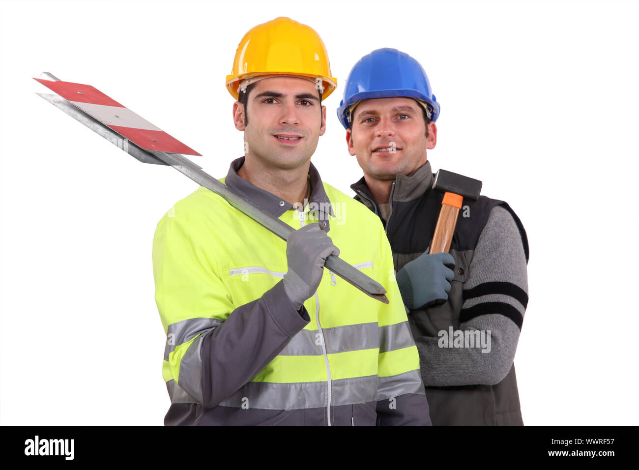 Workmen construct hi-res stock photography and images - Alamy