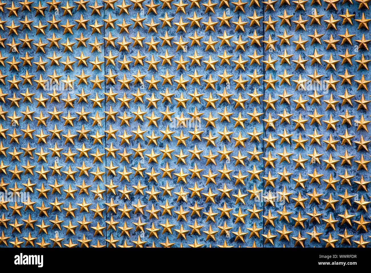 Washington DC, USA - June 7th 2019: Gold stars in Freedom Wall, World ...
