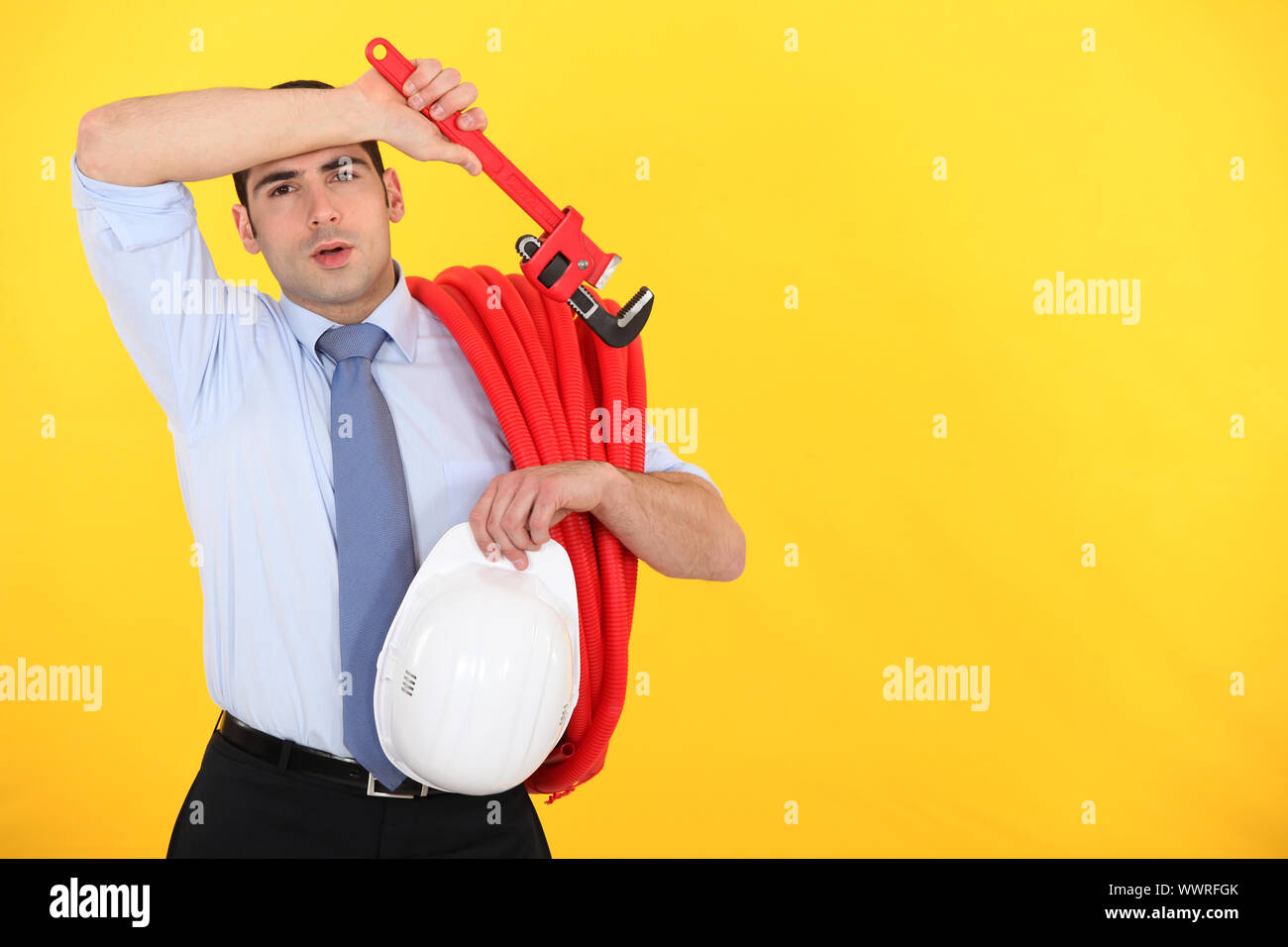 Sweaty construction worker hi-res stock photography and images - Alamy