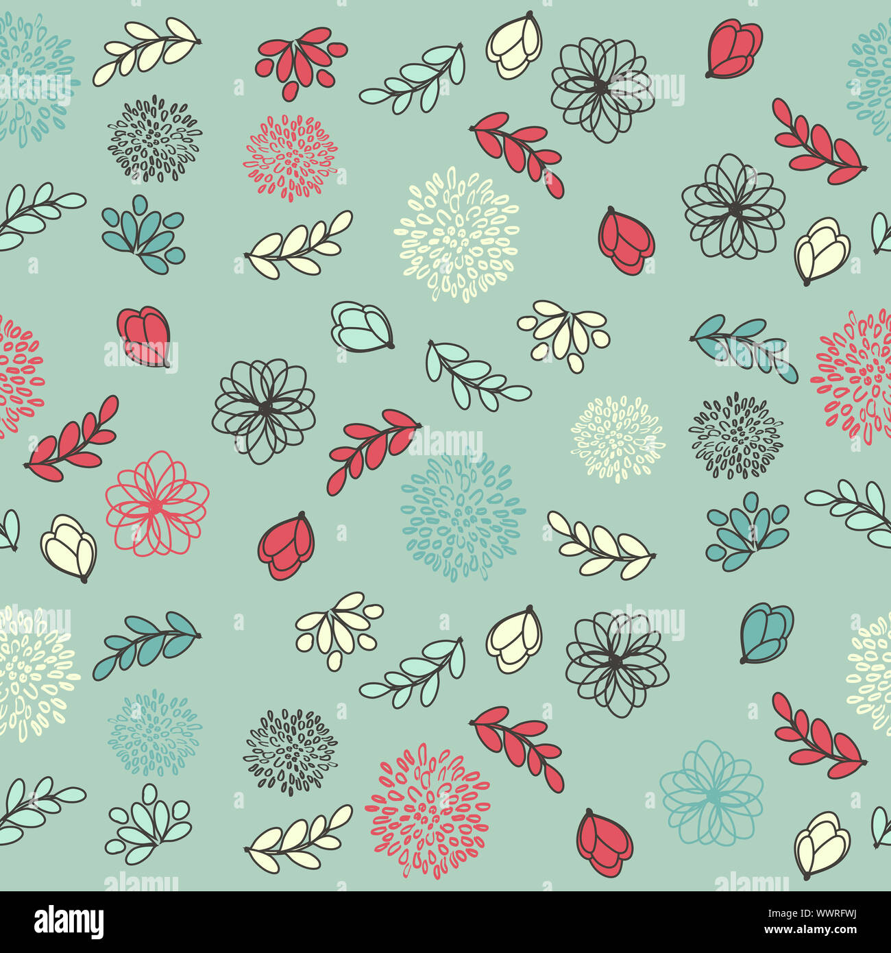 Seamless Abstract Floral Pattern Stock Photo - Alamy