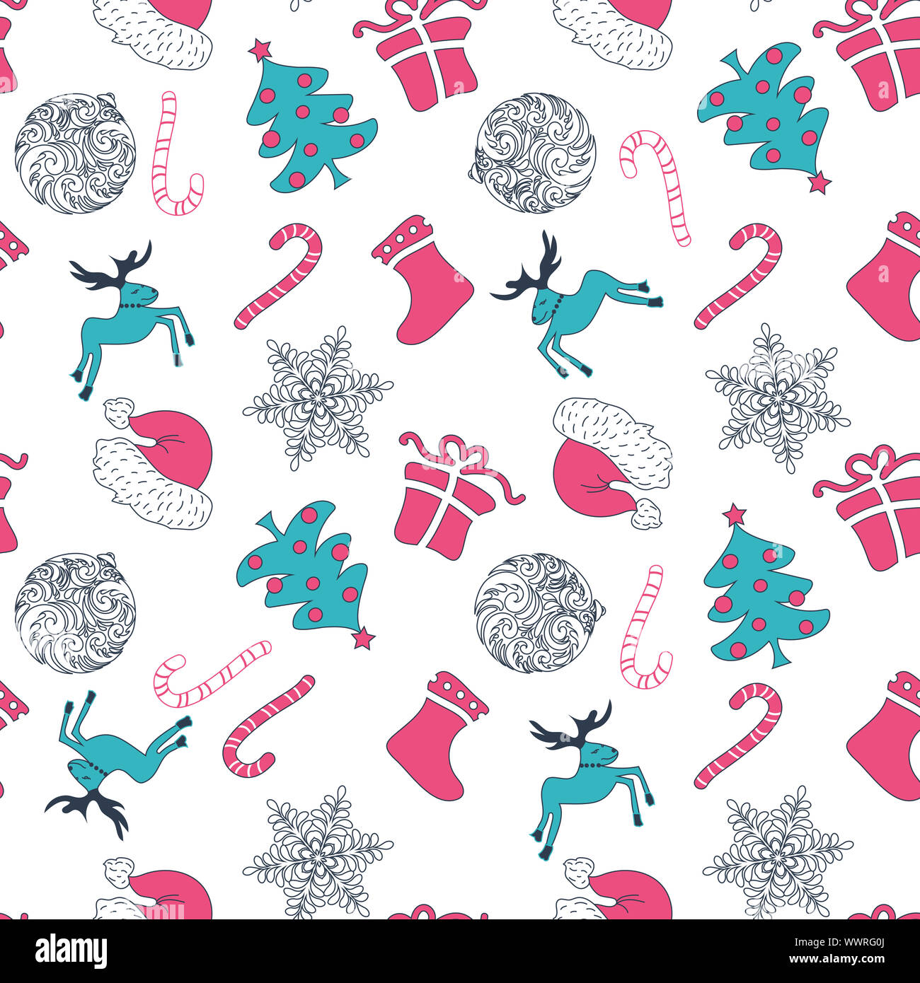 Christmas Seamless Pattern Stock Photo - Alamy