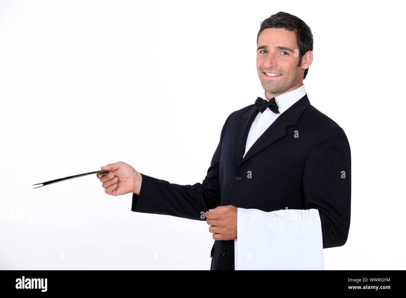 A waiter of a fancy restaurant Stock Photo - Alamy
