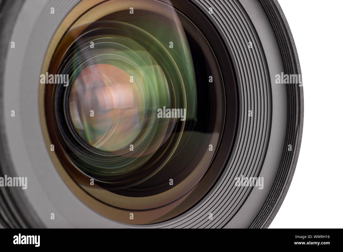 Lens of modern digital camera, view of front lens Stock Photo - Alamy