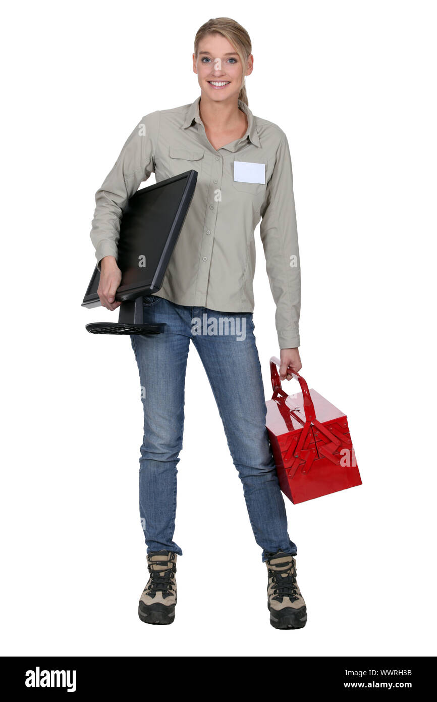 Mainframe woman Cut Out Stock Images & Pictures - Alamy