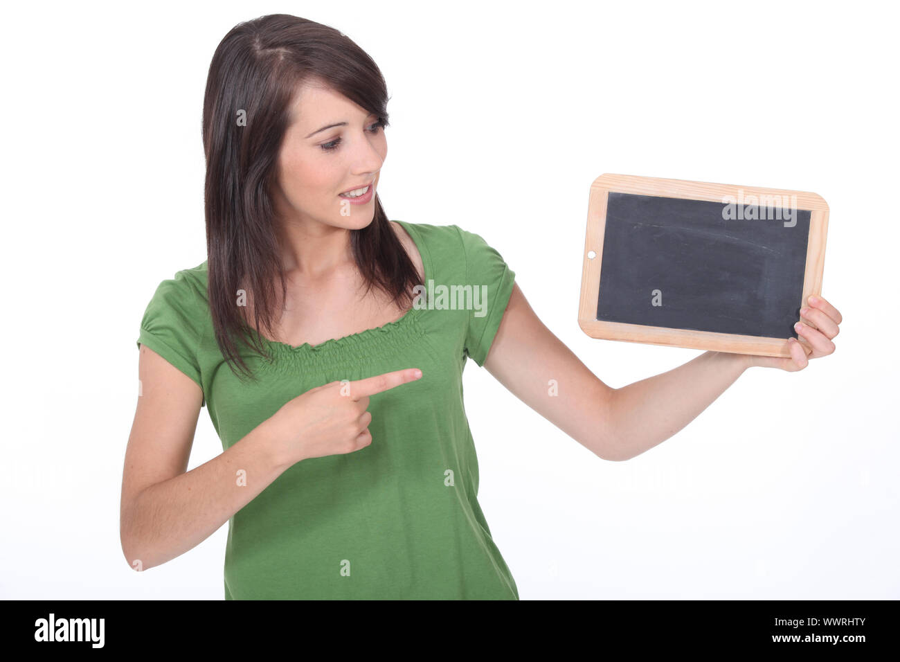 Hand held blackboard hi-res stock photography and images - Alamy