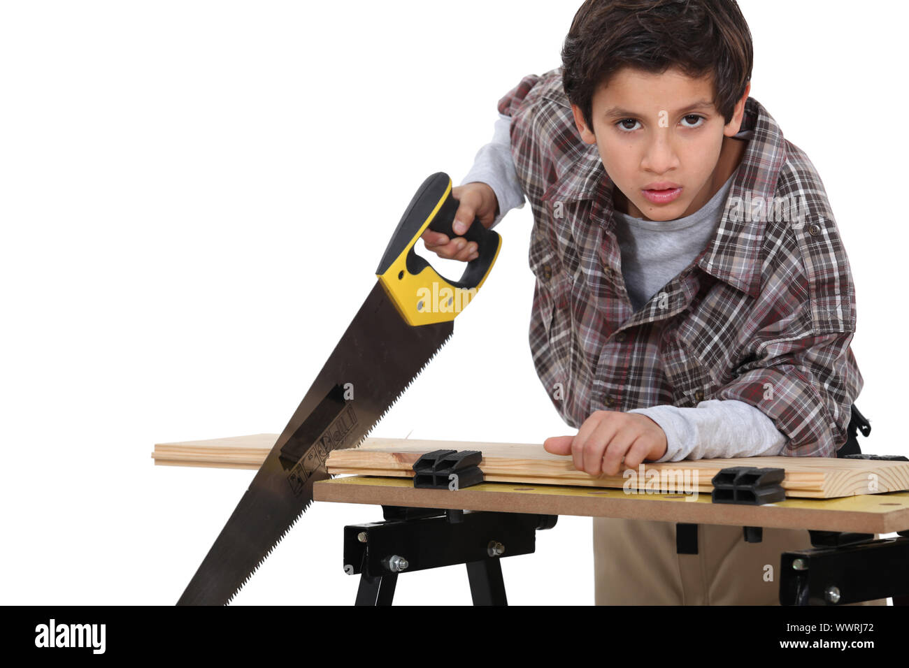 A little boy carpenter Stock Photo - Alamy