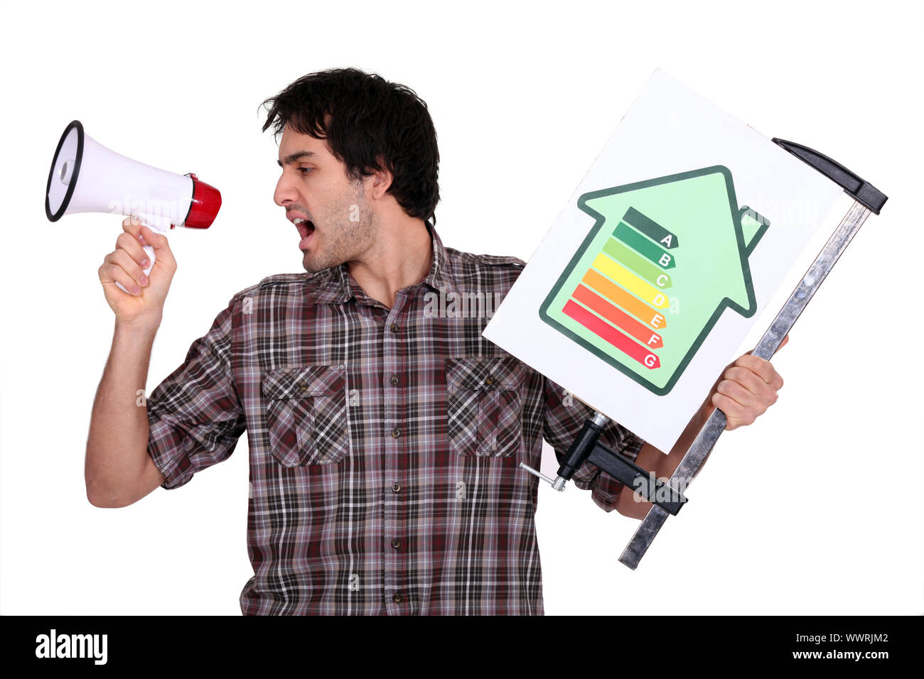 Angry foreman screaming hi-res stock photography and images - Alamy