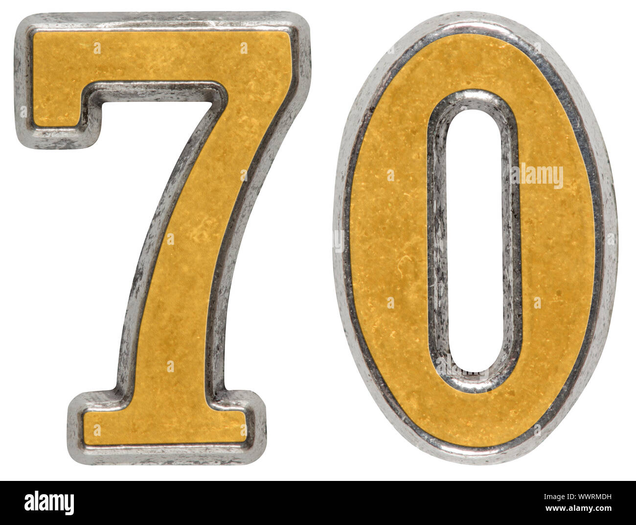 Gold metal number zero hi-res stock photography and images - Alamy