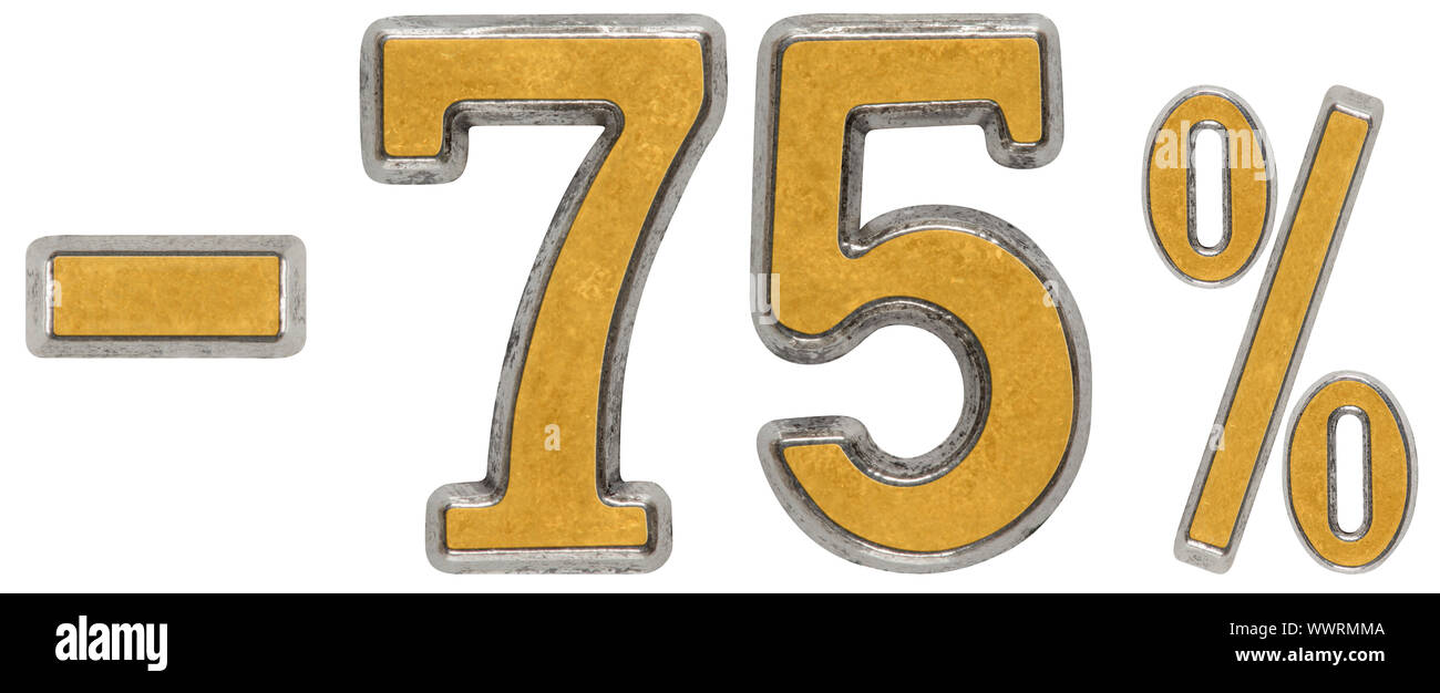 75 percent reduction sign hi-res stock photography and images - Alamy