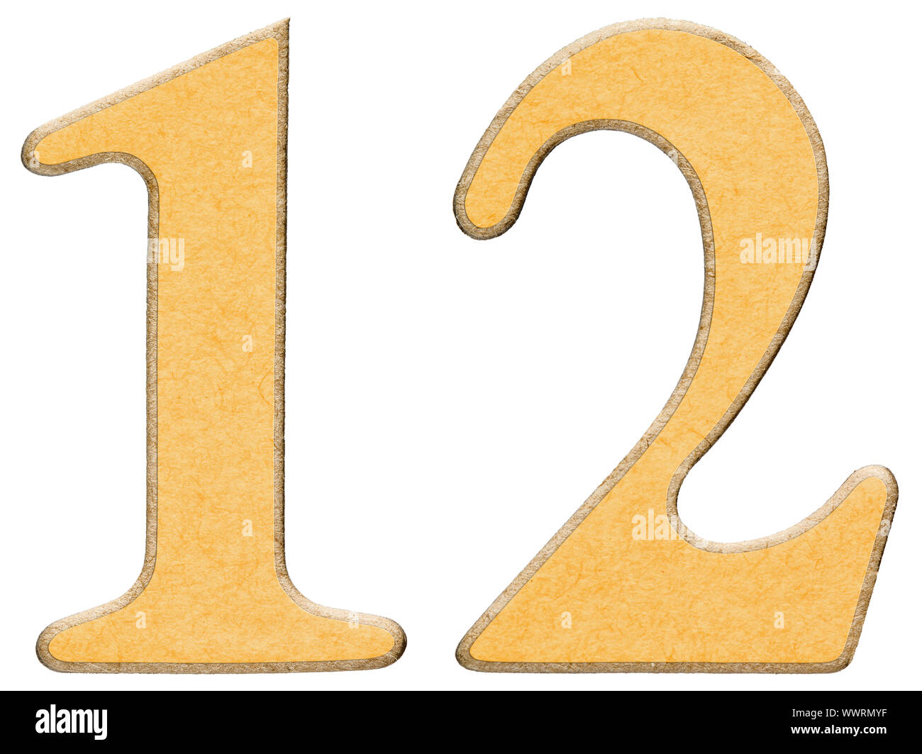 Numeral 12 twelve isolated on hi-res stock photography and images - Alamy