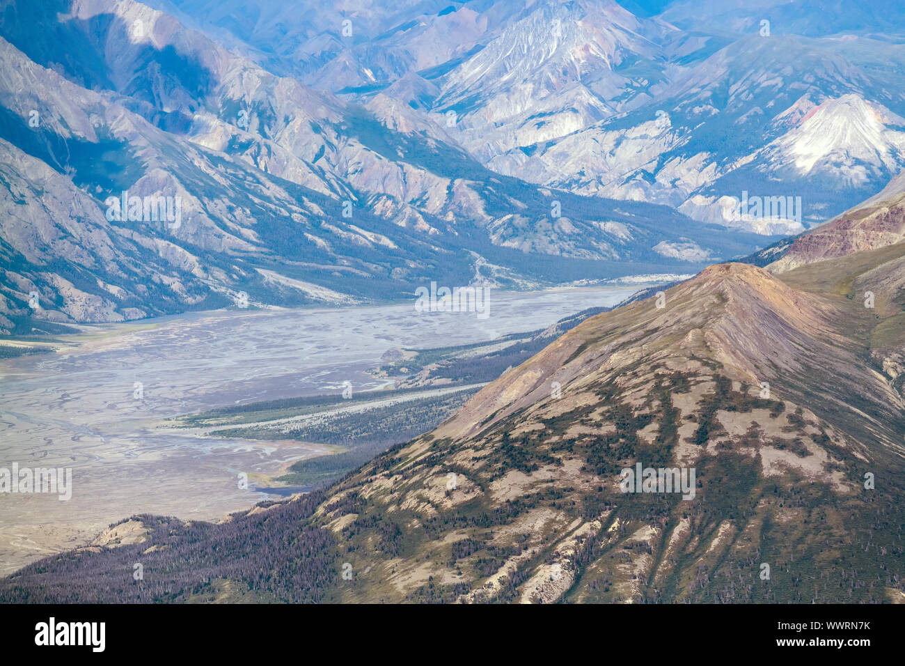 The Kaskawulsh river valley in Kluane National Park, Yukon, Canada ...