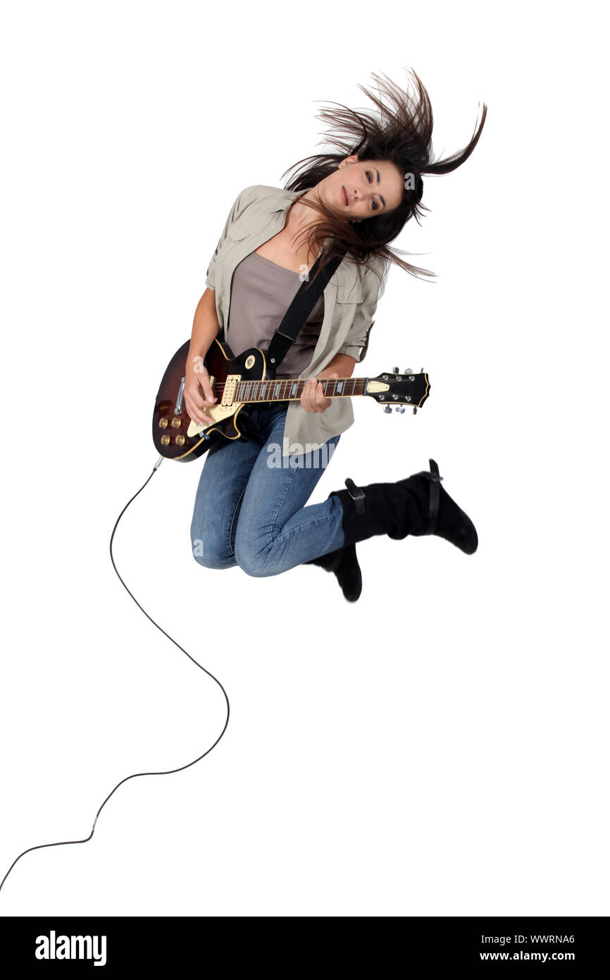 Female guitar singer Cut Out Stock Images & Pictures - Alamy