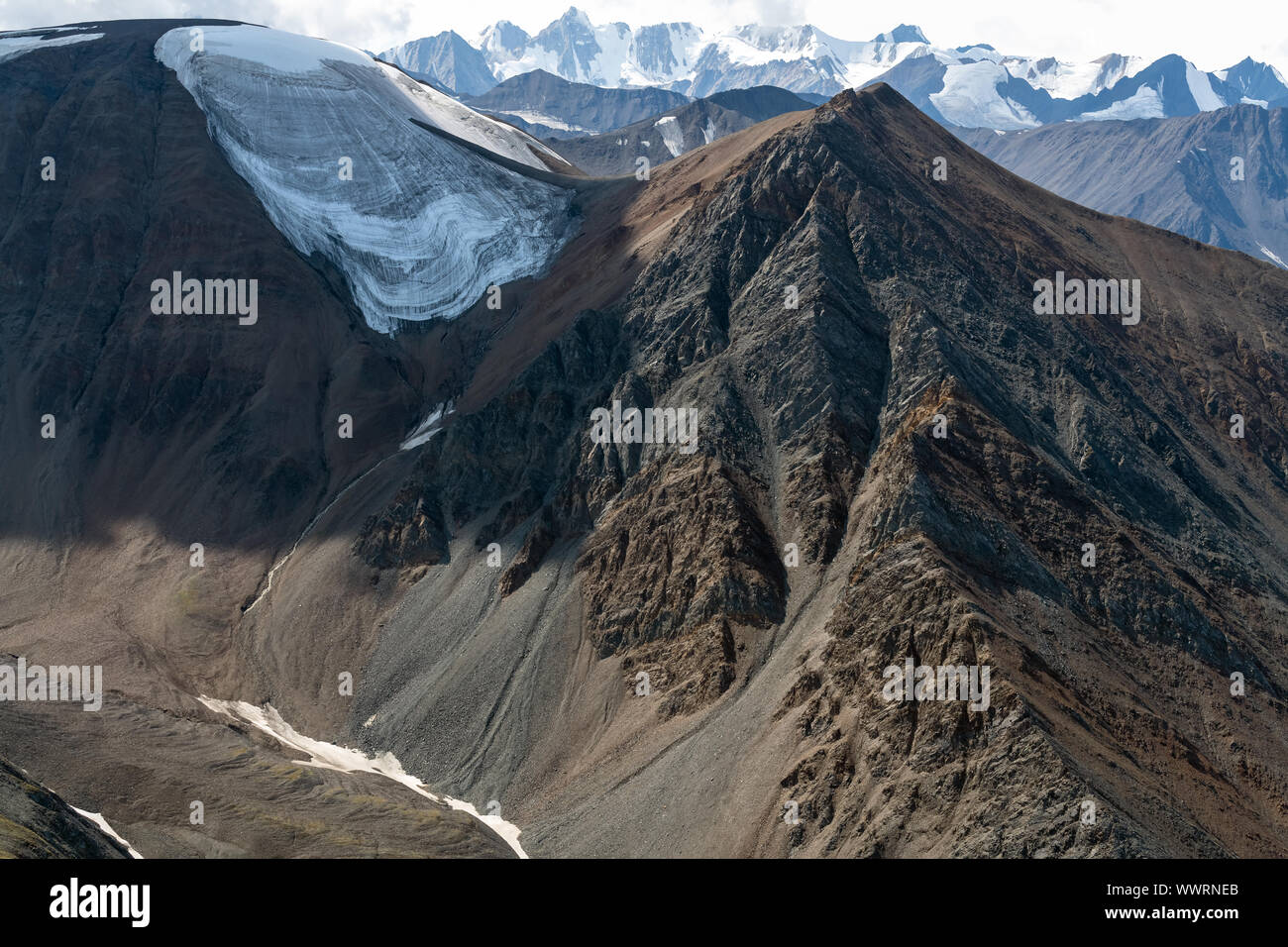 Ice capped mountains in Kluane National Park, Yukon, Canada Stock Photo ...