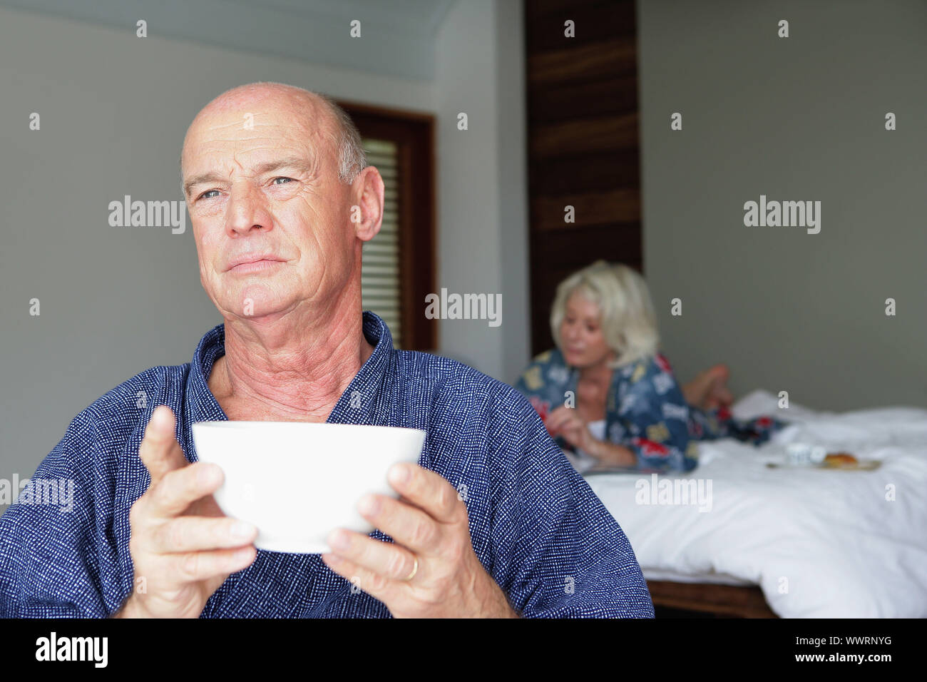Older couple in a bedroom Stock Photo - Alamy