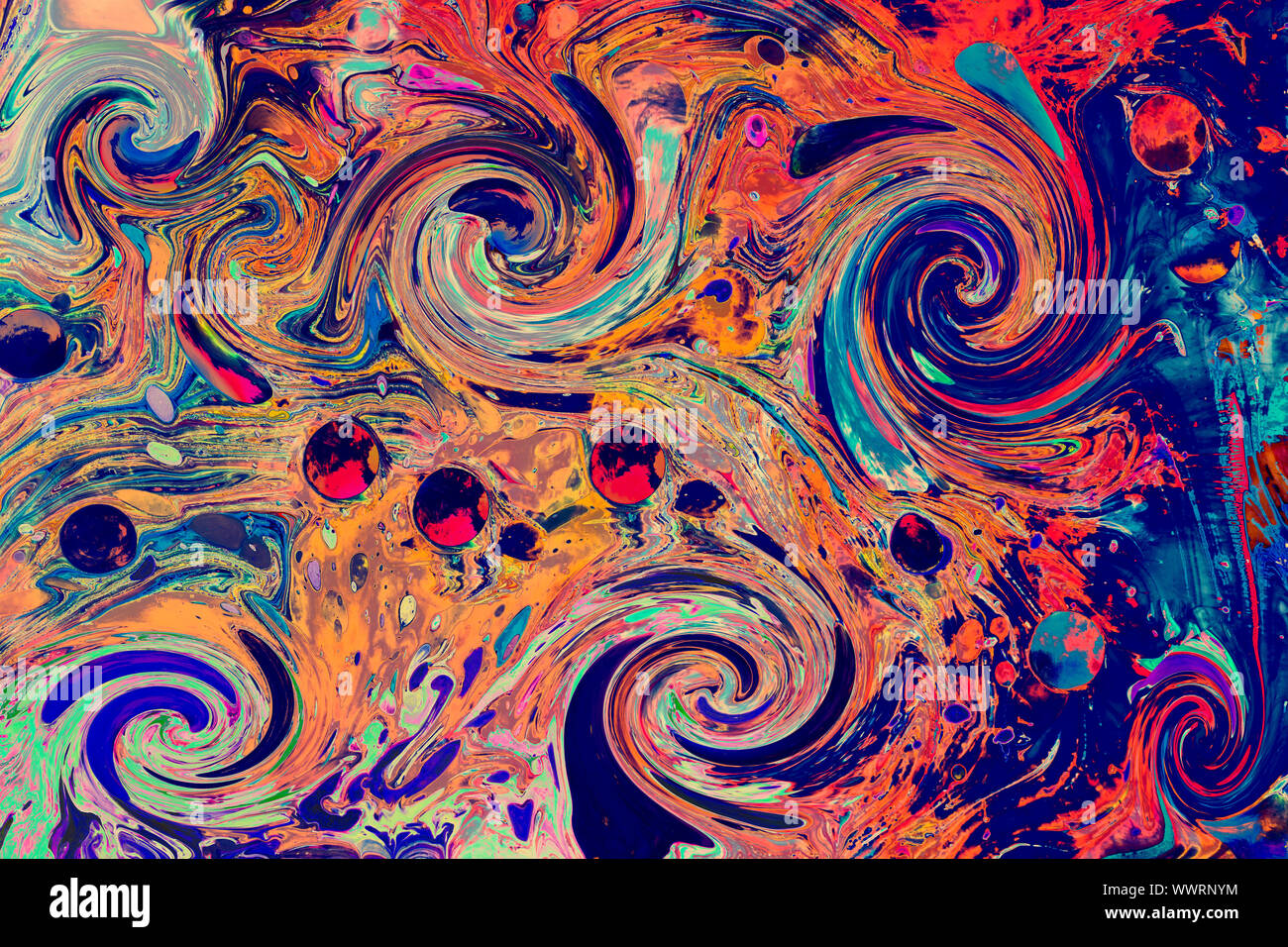 Traditional Ottoman Turkish abstract marbling art patterns as ...