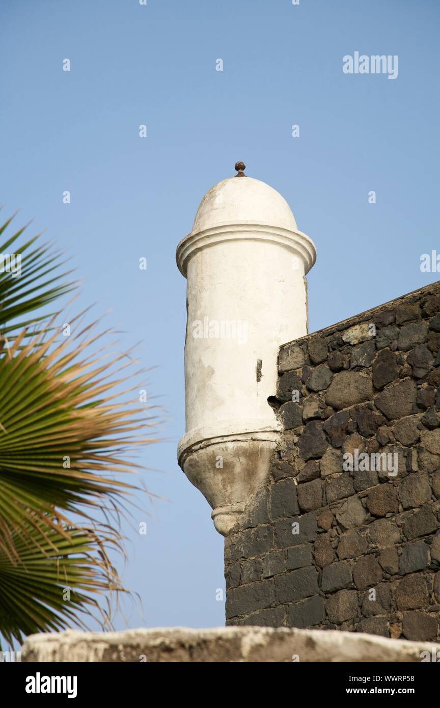 sentry box at castle of puerto de la cruz tenerife spain Stock Photo ...