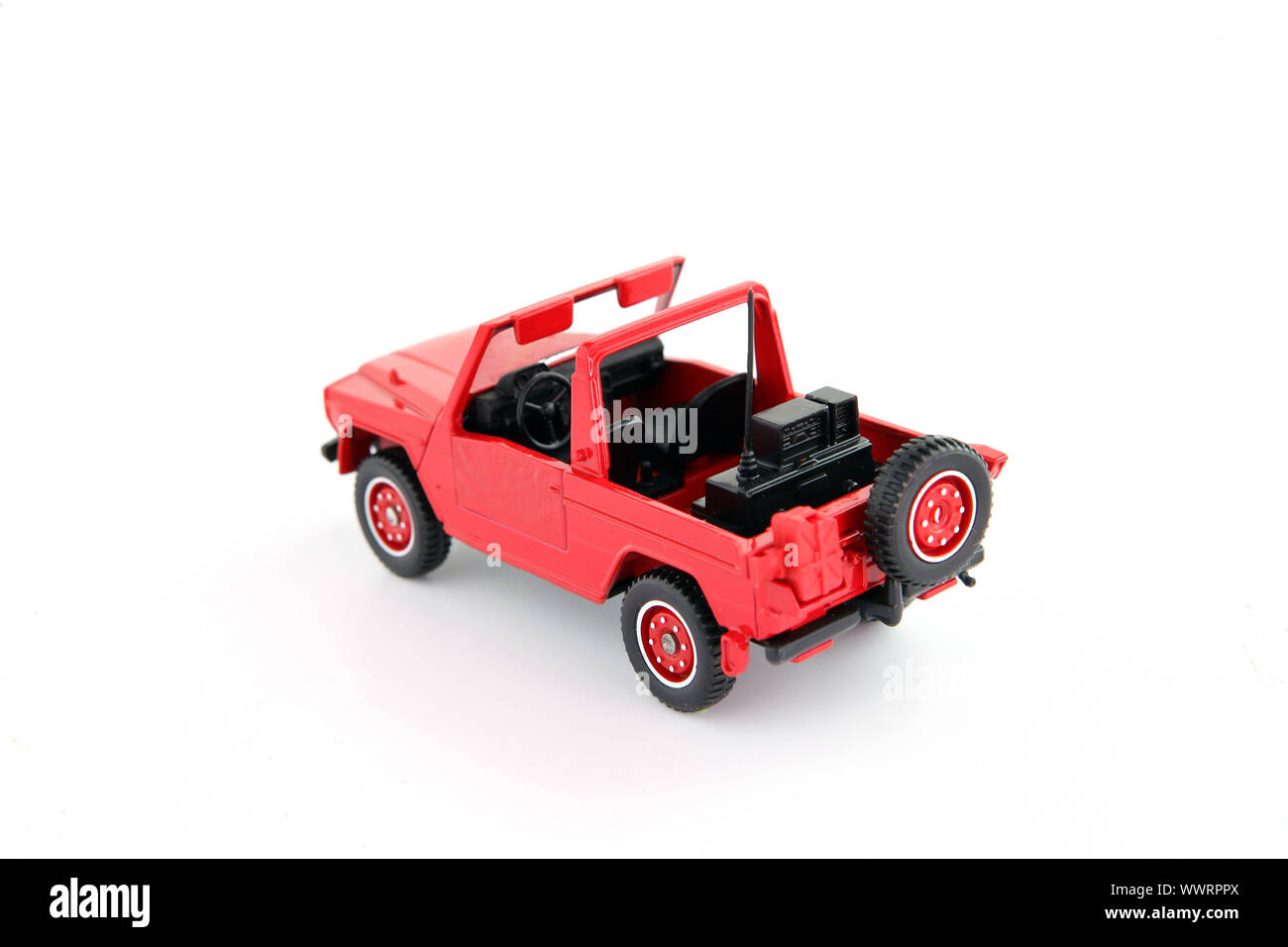 Scale model of red of road vehicle Stock Photo - Alamy