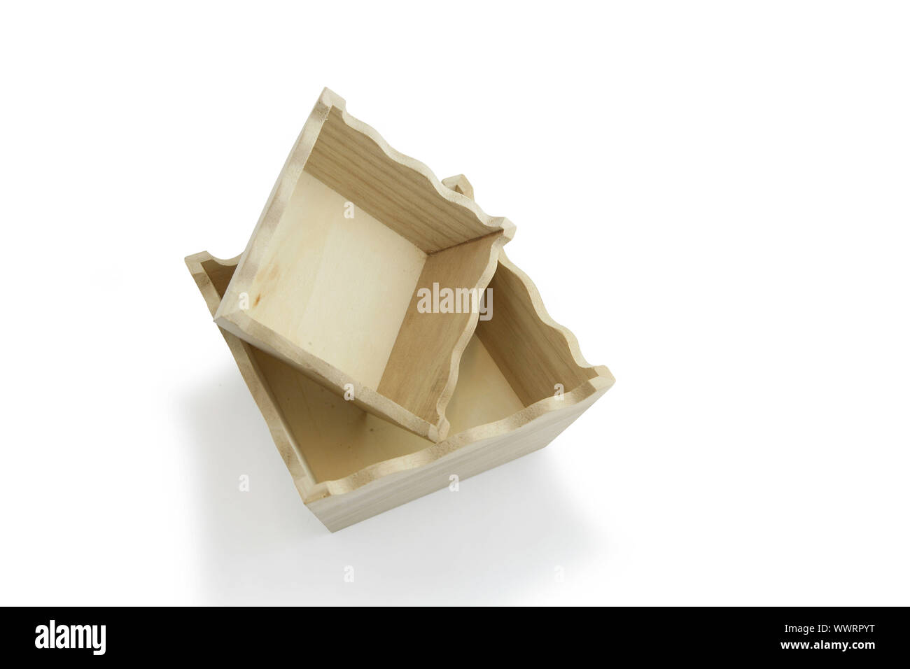 Two Wooden storage boxes Stock Photo - Alamy