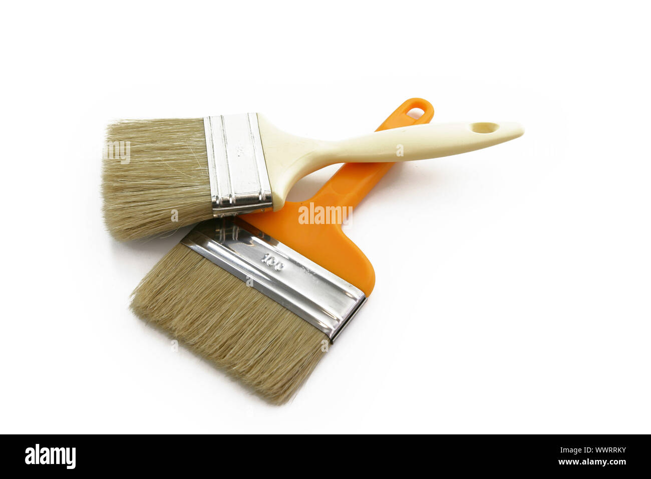 Two brand-new paint brushes Stock Photo - Alamy