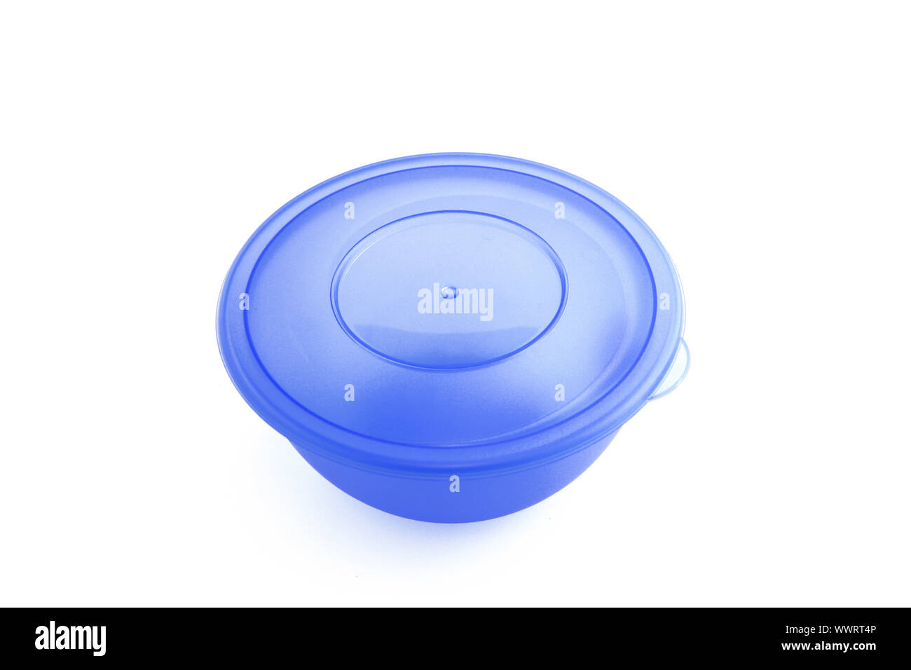 Blue plastic food storage Stock Photo - Alamy