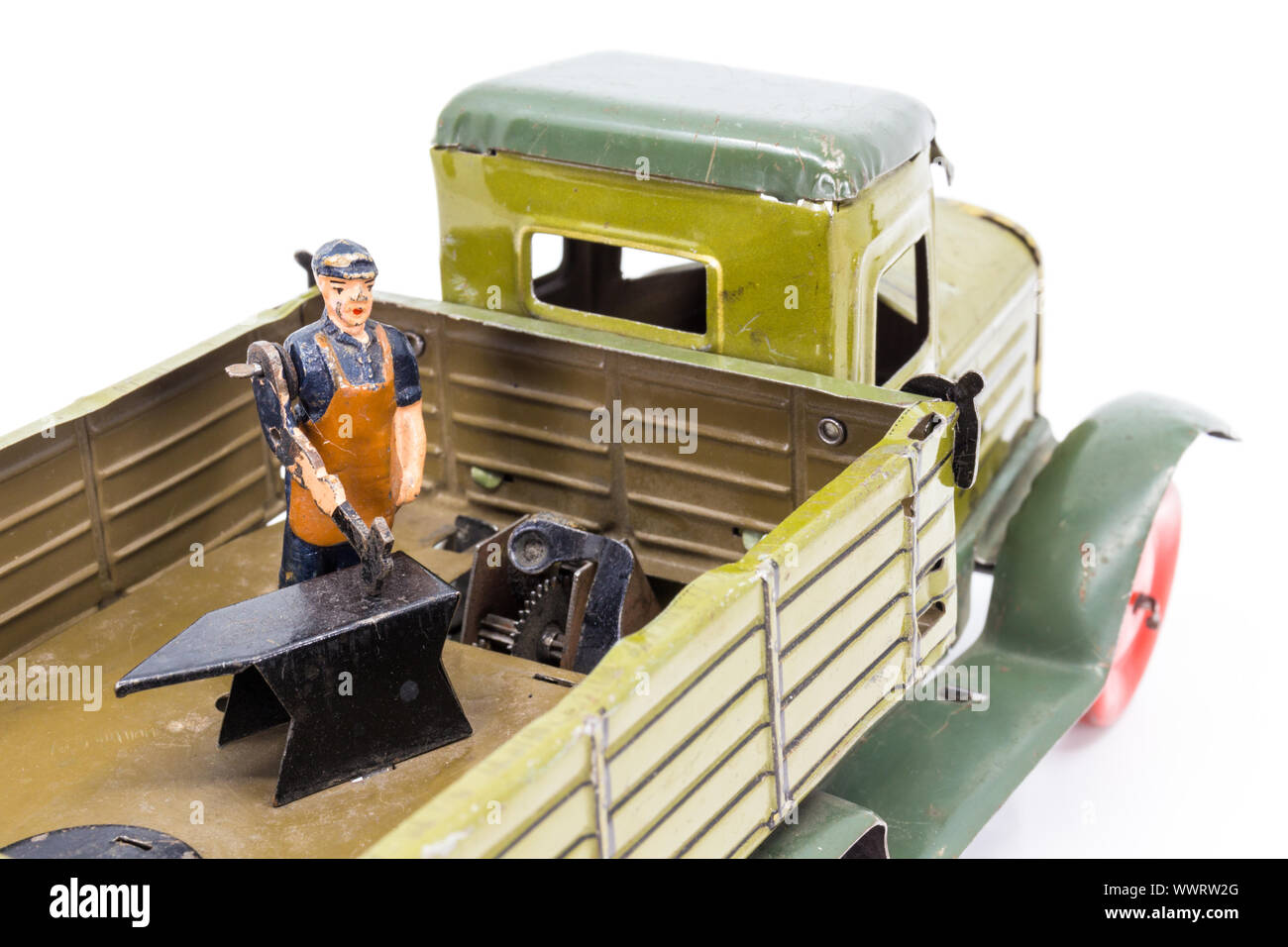 German metal toy military lorry truck 1930s Stock Photo - Alamy
