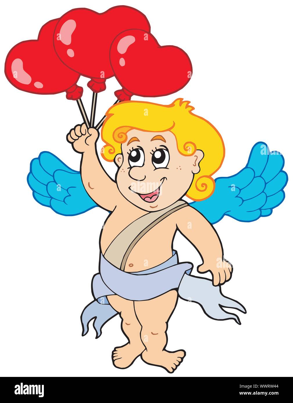 Cupid with balloons Stock Vector Image & Art - Alamy