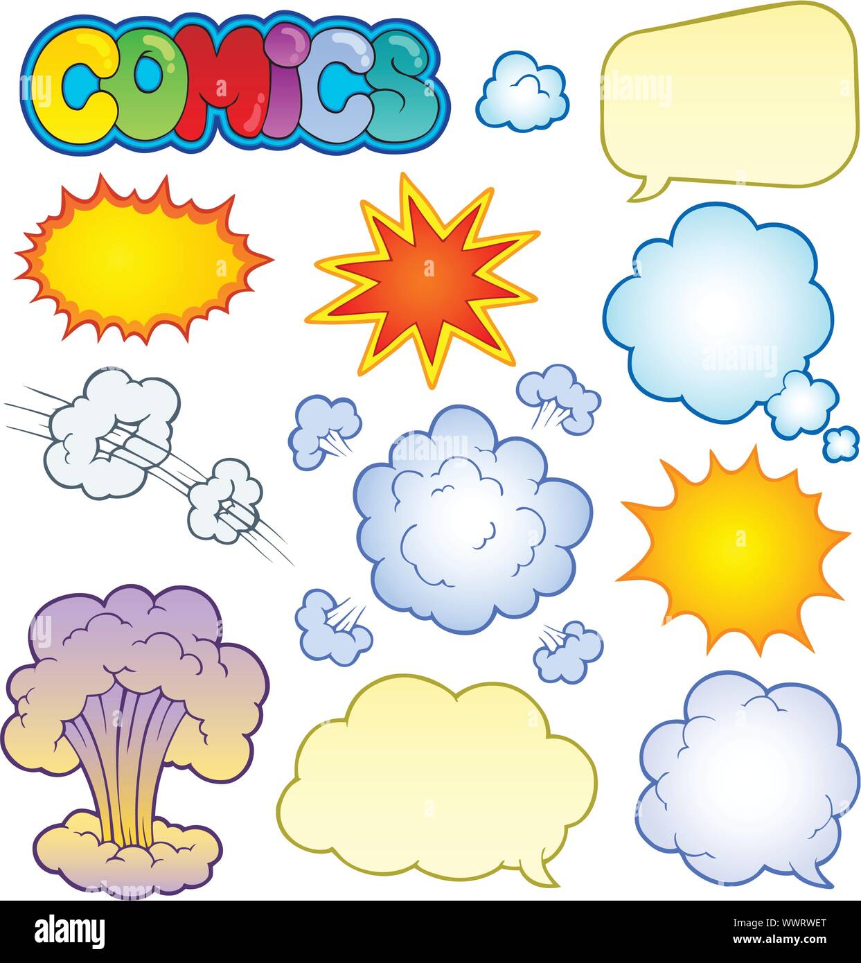 Comics elements collection 1 Stock Vector Image & Art - Alamy