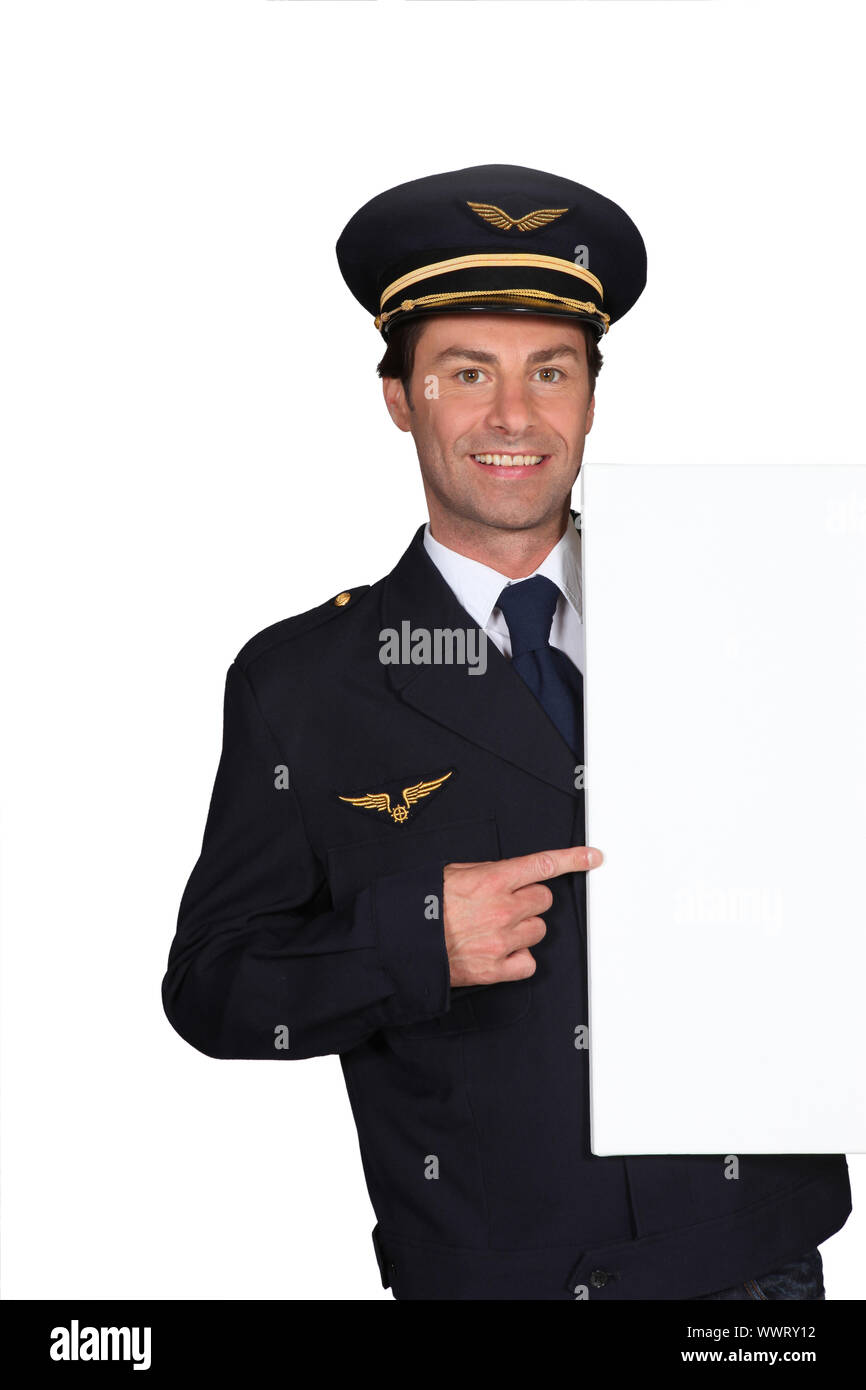 man in pilot uniform Stock Photo - Alamy