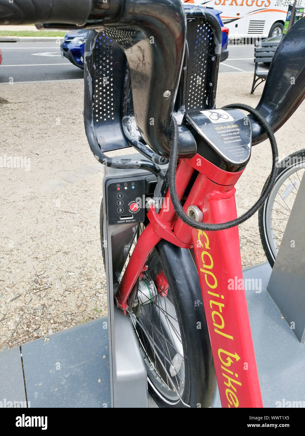 Washington DC, USA - June 8th 2019: Capital Bikeshare (CaBi) bike dock ...