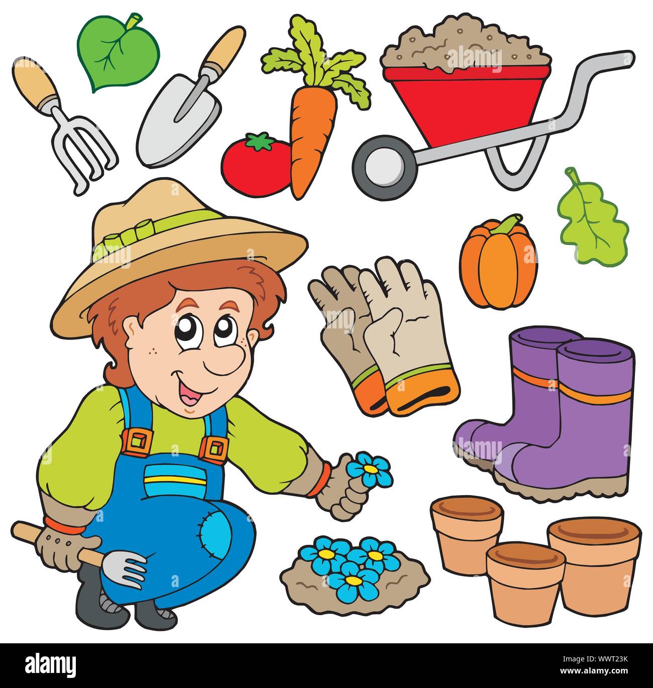 Various gardens Stock Vector Images - Alamy