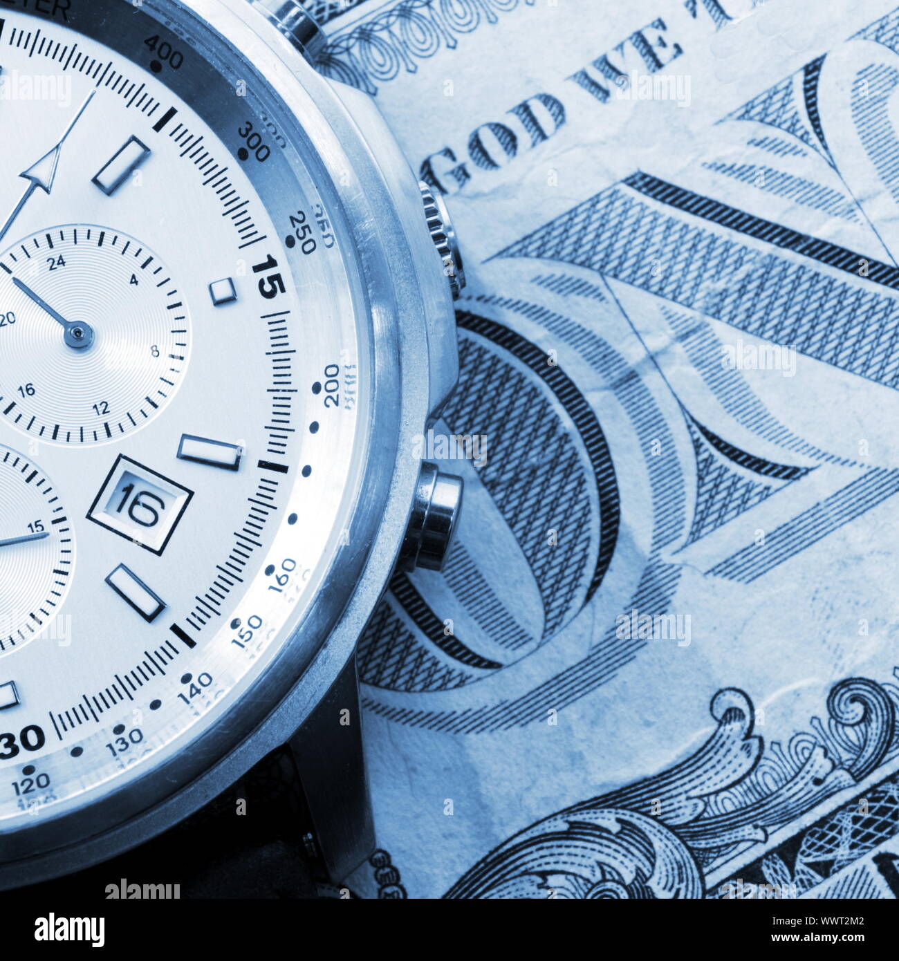 money and watch showing business time concept Stock Photo - Alamy