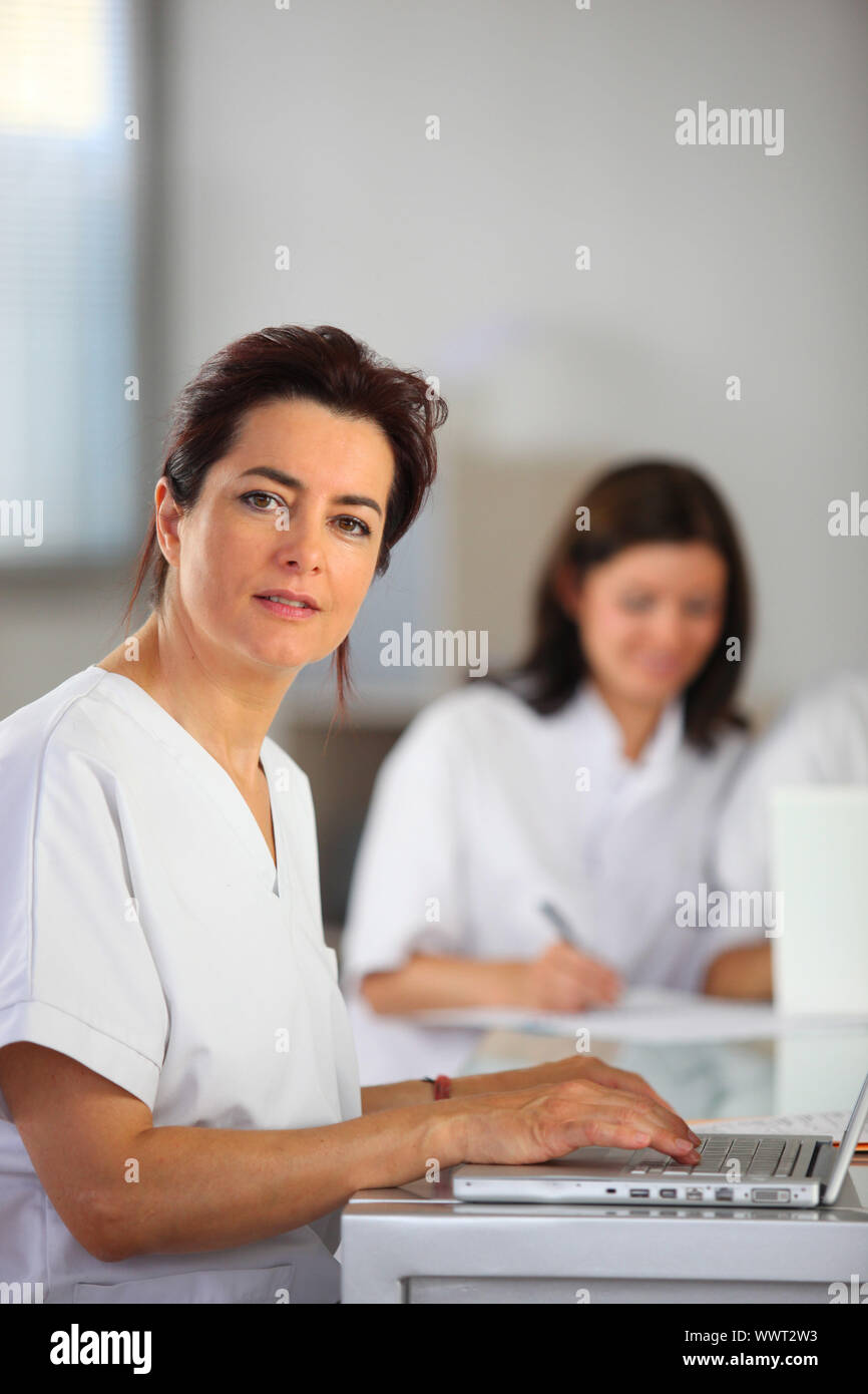Clinic reception area Stock Photo - Alamy