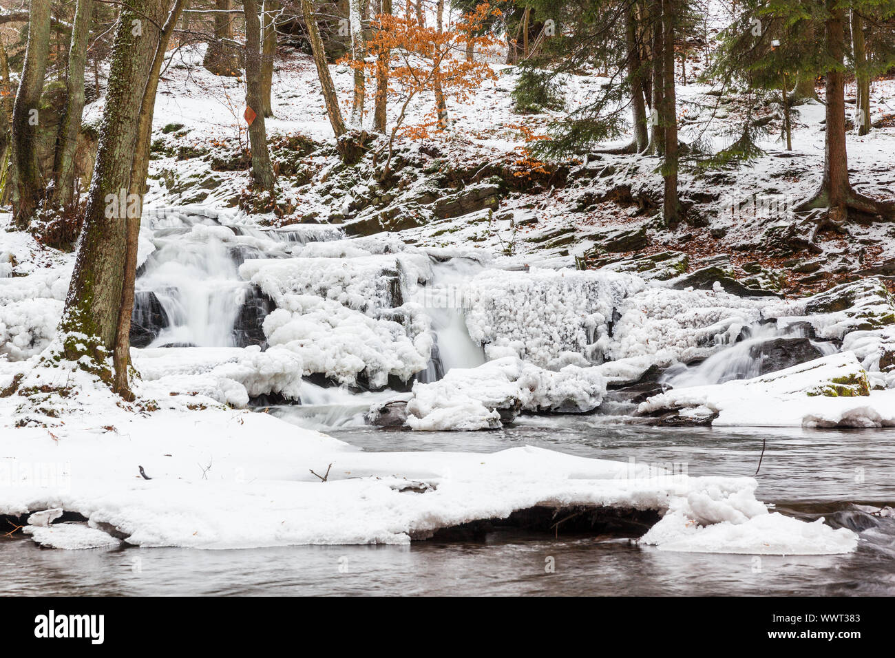 Selke waterfall Selketal in the Harz Mountains Stock Photo - Alamy