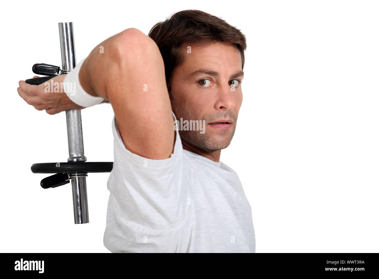 Man working out at the gym Stock Photo - Alamy