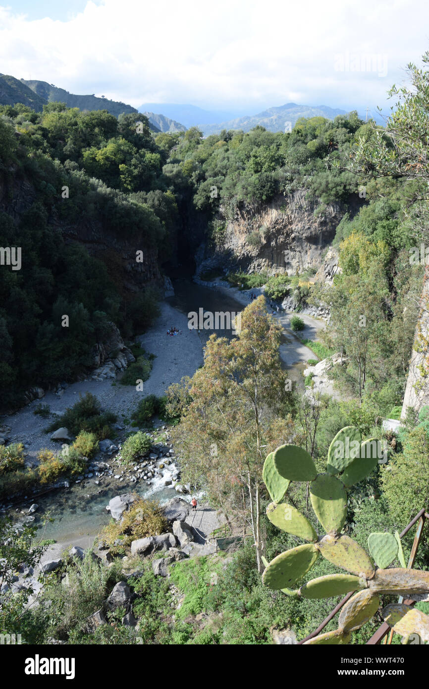 alcantara gorge, sicily Stock Photo - Alamy
