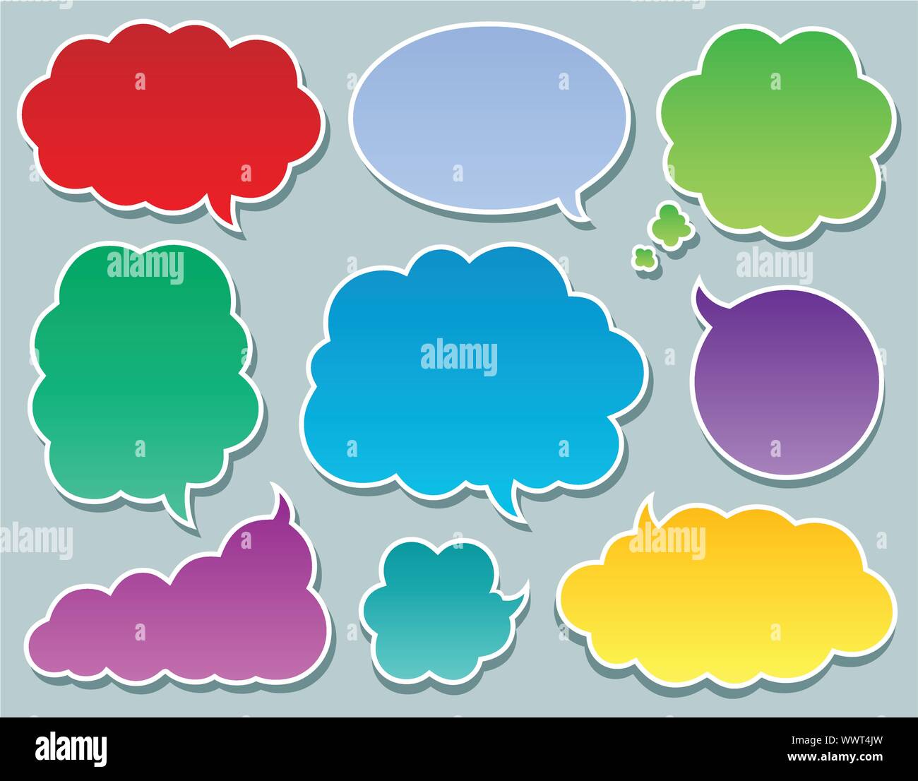 Comics bubbles collection 3 Stock Vector Image & Art - Alamy