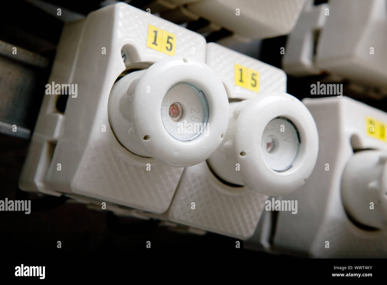 Old fashioned electrical fuse box hi-res stock photography and images ...