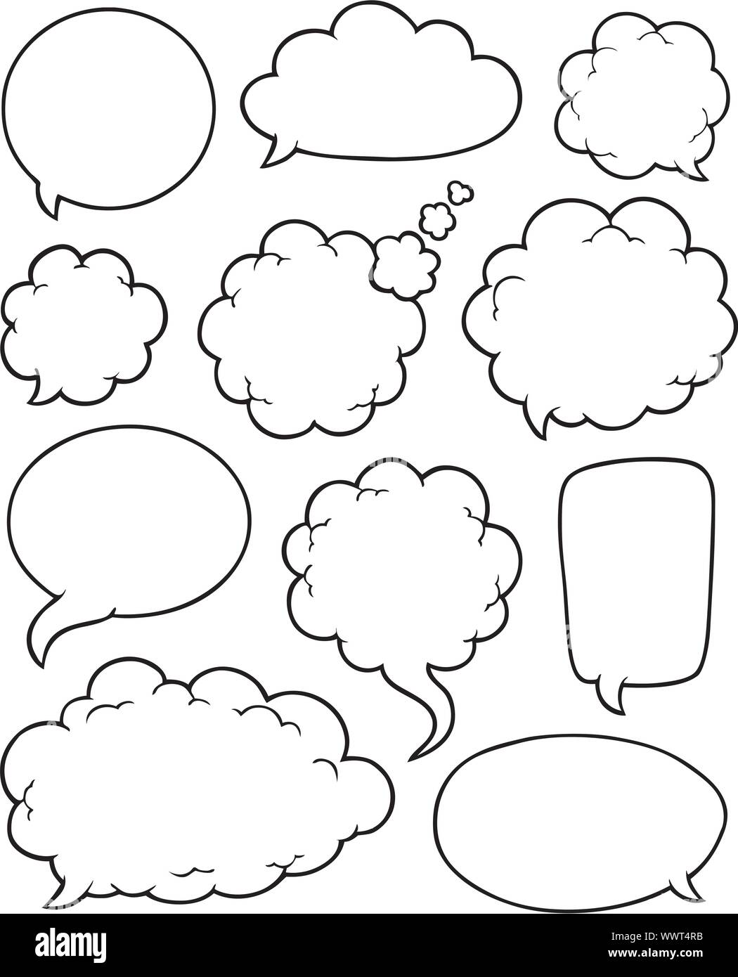 Comics bubbles collection 4 Stock Vector Image & Art - Alamy