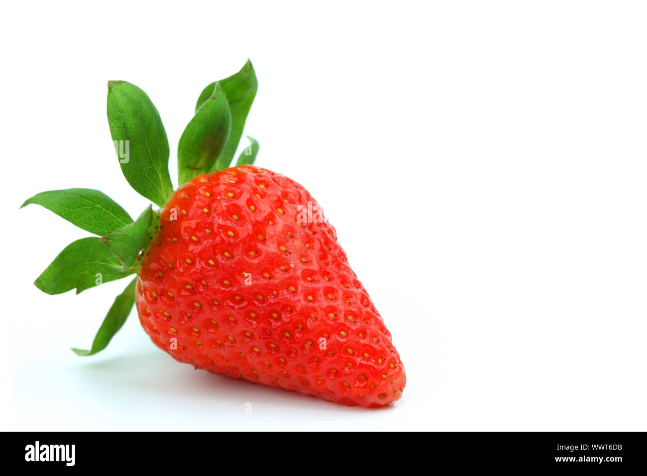 one strawberry isolated on white Stock Photo - Alamy