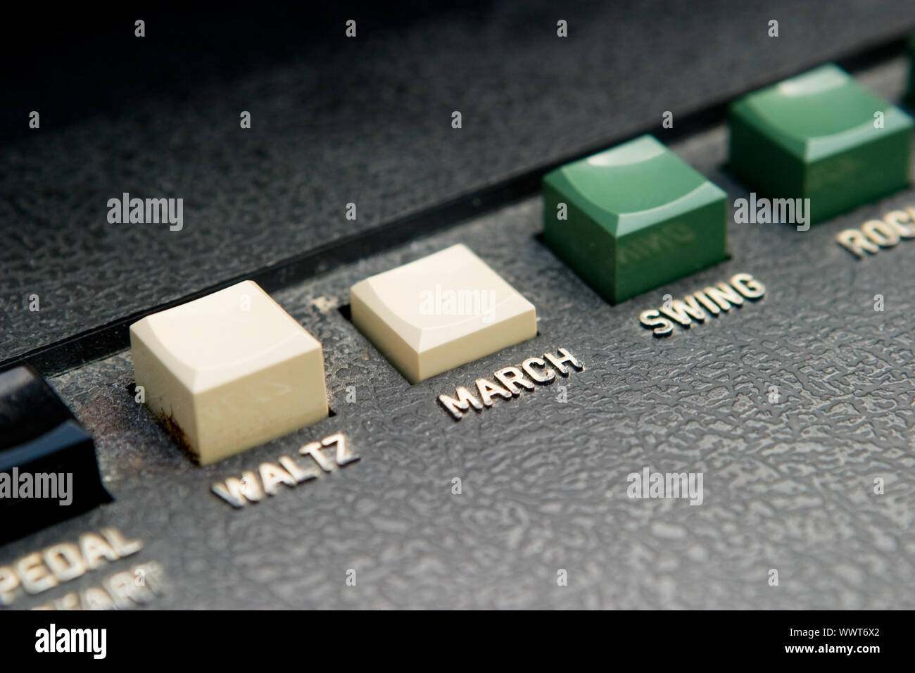 March Organ Beat Button Stock Photo - Alamy