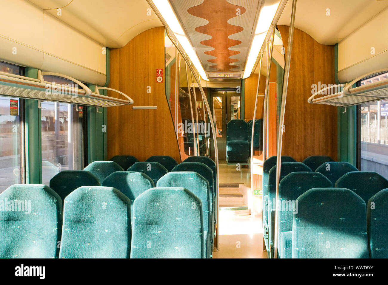 An empty train interior Stock Photo - Alamy