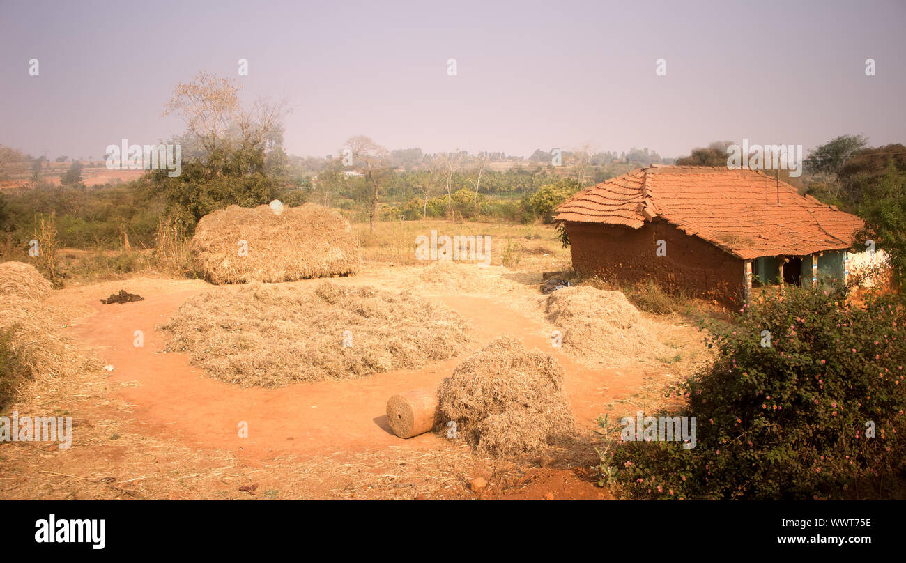 Poor Indian household (farm). Andhra Pradesh, Anantapur Stock Photo - Alamy