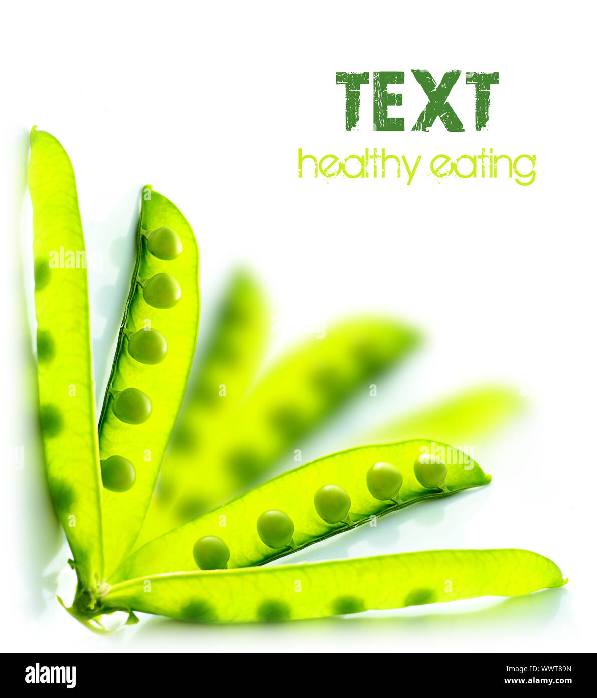 Green peas border Stock Photo - Alamy