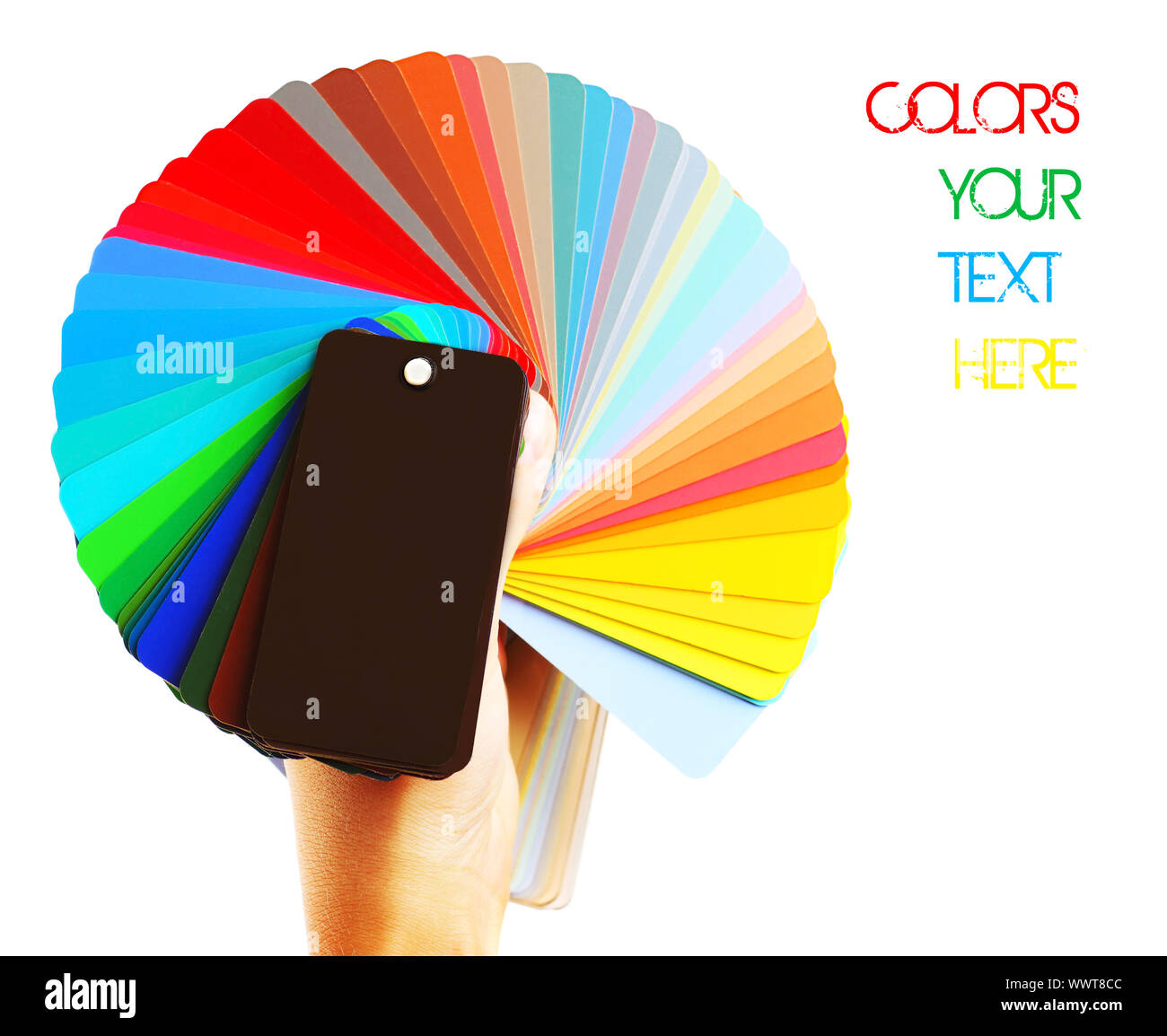 Colors range palette isolated on white background Stock Photo - Alamy