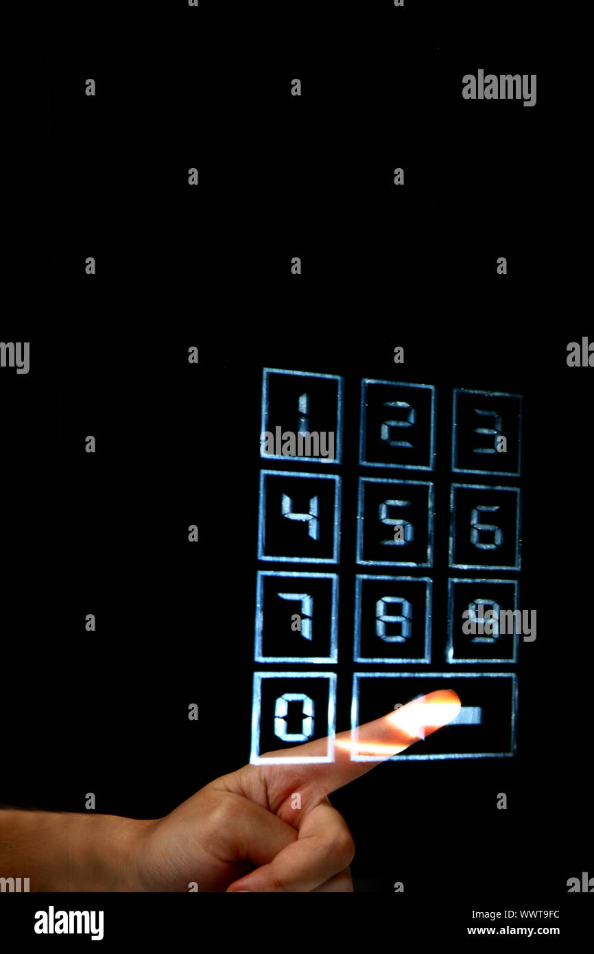 enter secret code on numpad security control Stock Photo - Alamy