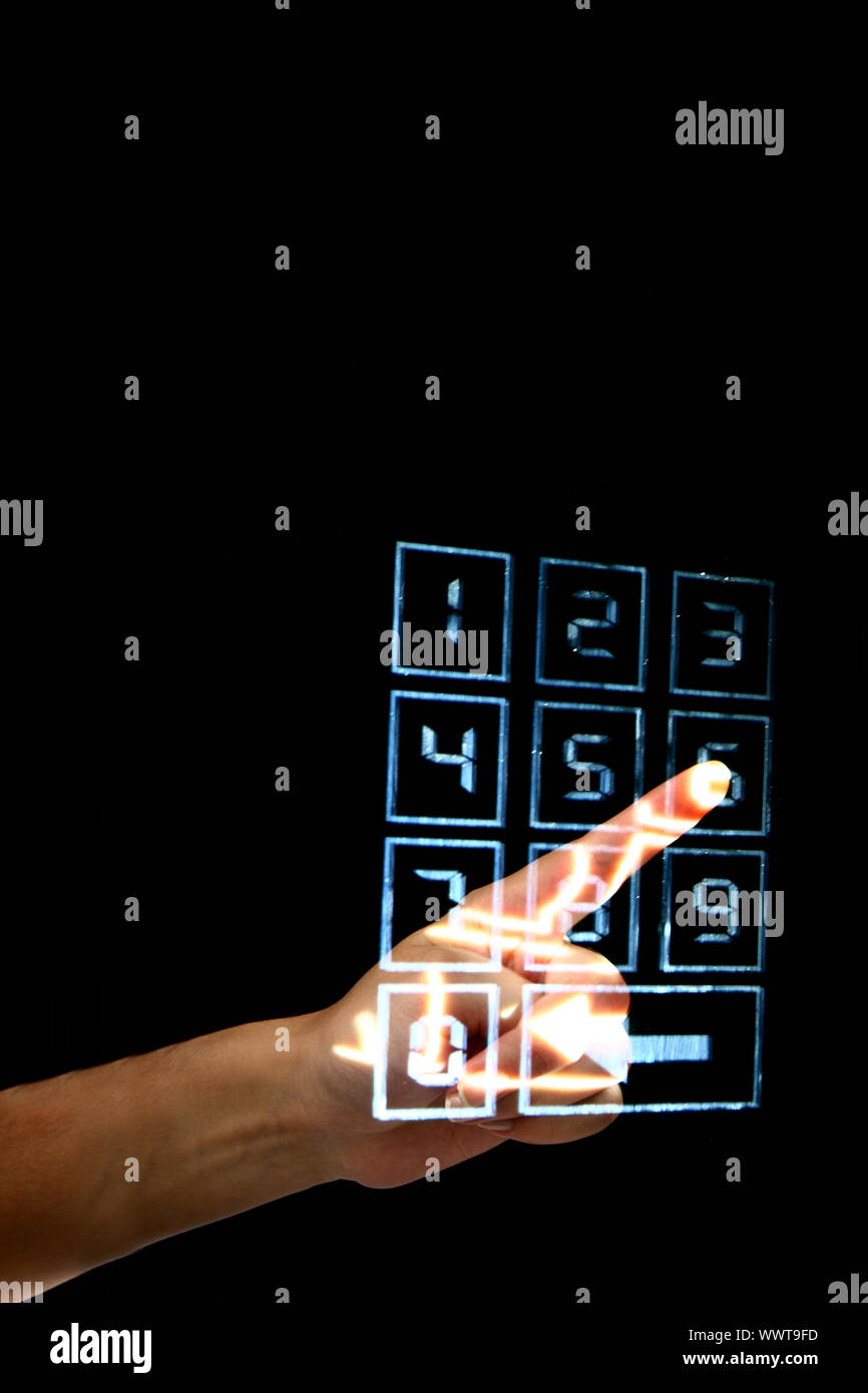 enter secret code on numpad security control Stock Photo - Alamy